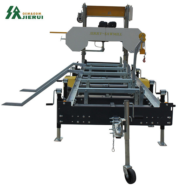 220-380V Portable Wood Sawmill With 27HP Petrol Engine Horizontal Swing ...